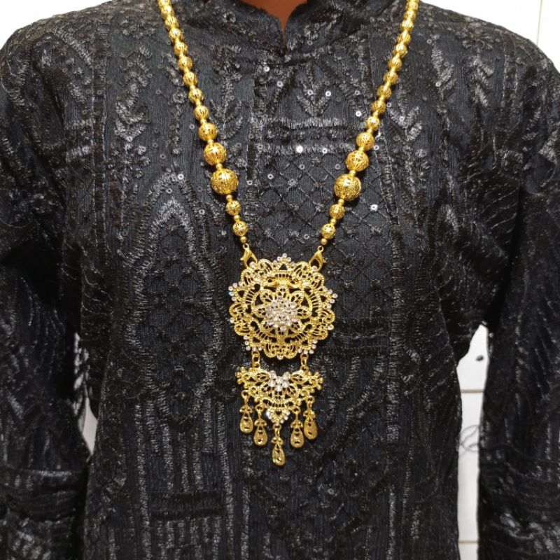 Jual GROSIR KALUNG BROS SUSUN DUA KOLARA PESTA WARNA GOLD EMAS PUTIH ...