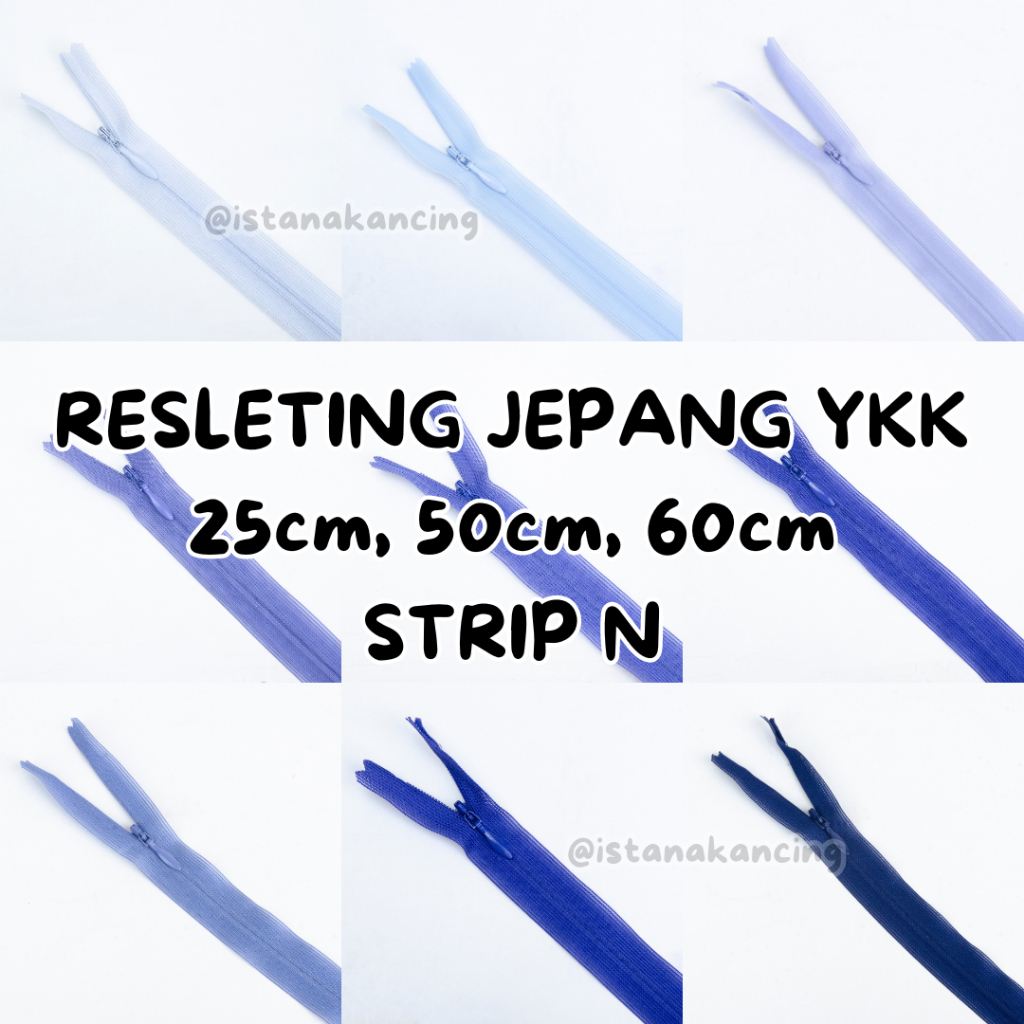 Jual Resleting Jepang YKK | Ukuran 25cm 50cm 60cm Original YKK Premium Zipper Jepang Strip N ...