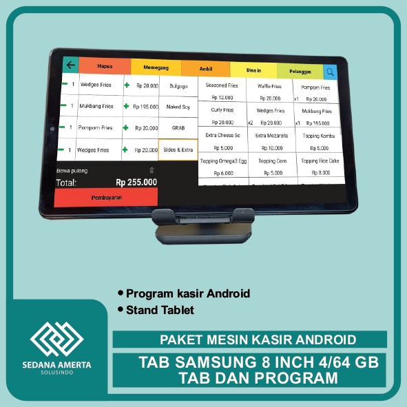 Jual Paket Mesin Kasir Android POS Tablet/Tab Samsung 8 Inch 4/64GB ...