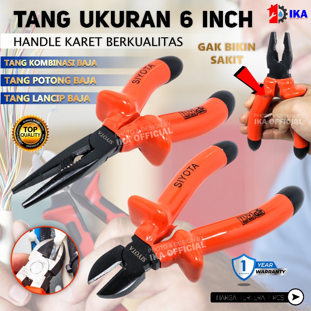 Jual SIYOTA Tang Buaya Jepit Kabel / Tang Potong Listrik 1000 v / Tang ...