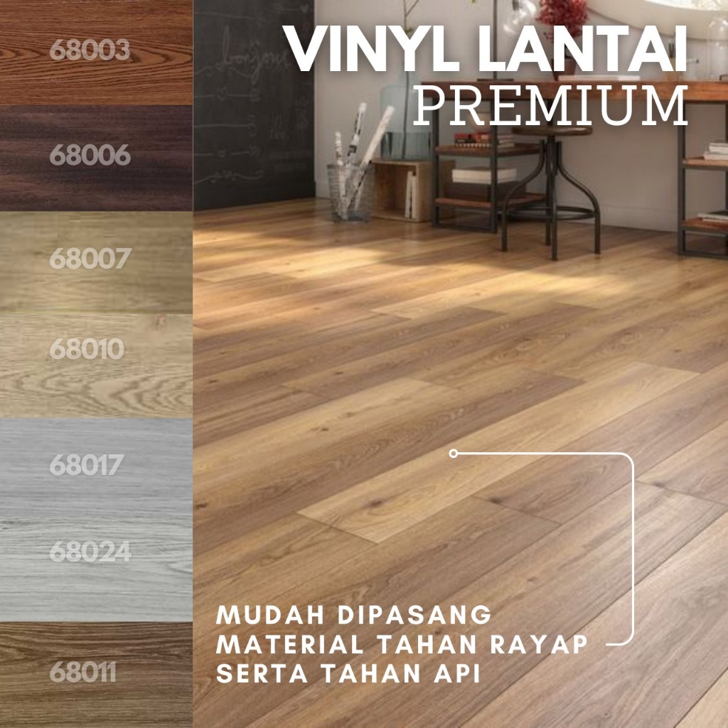 Jual Vinil Lantai Premium motif kayu/vinil lantai 3mm isi 2,1m/lantai ...