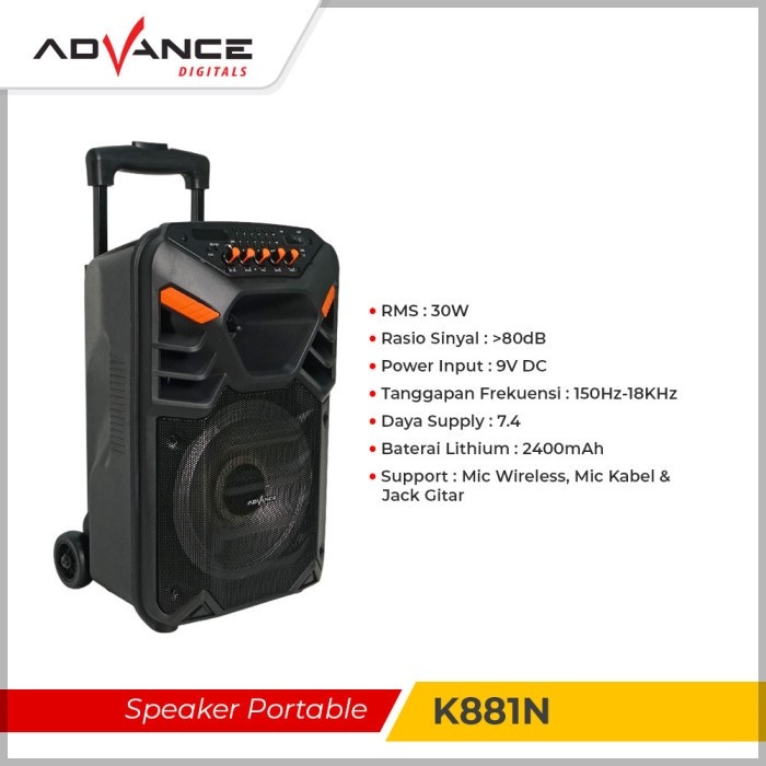 Jual Speaker Advance K881 N K881N v3 Meeting Bluetooth Portable 8inch | Shopee Indonesia
