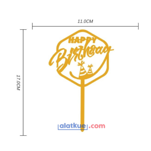 Jual Topper Kue HBD Plastik Topper Tusukan Kue Hiasan Kue | Shopee ...