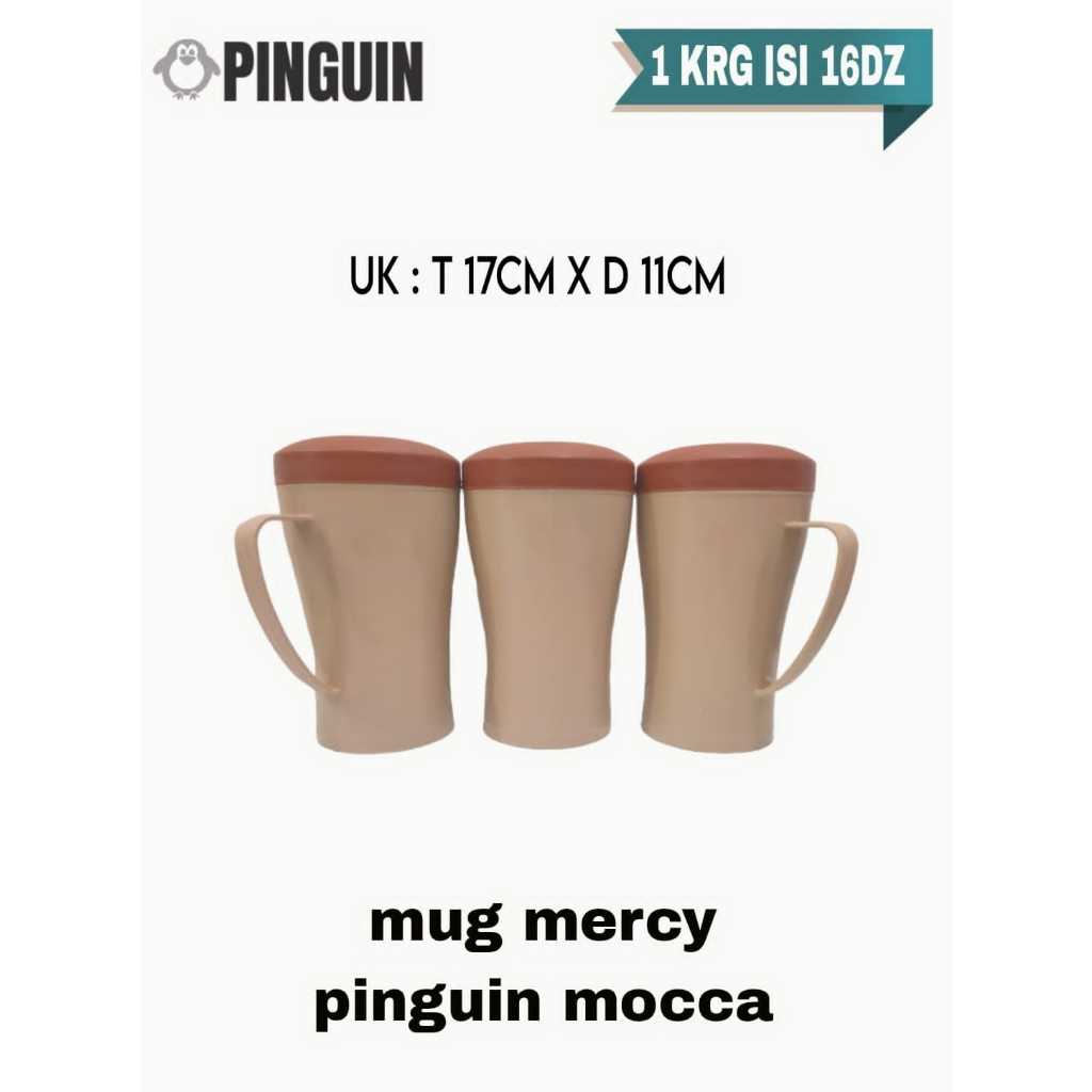 Jual MUG TUTUP MOCCA/GELAS JUMBO/GELAS ES TEH/GELAS PINGUIN | Shopee ...