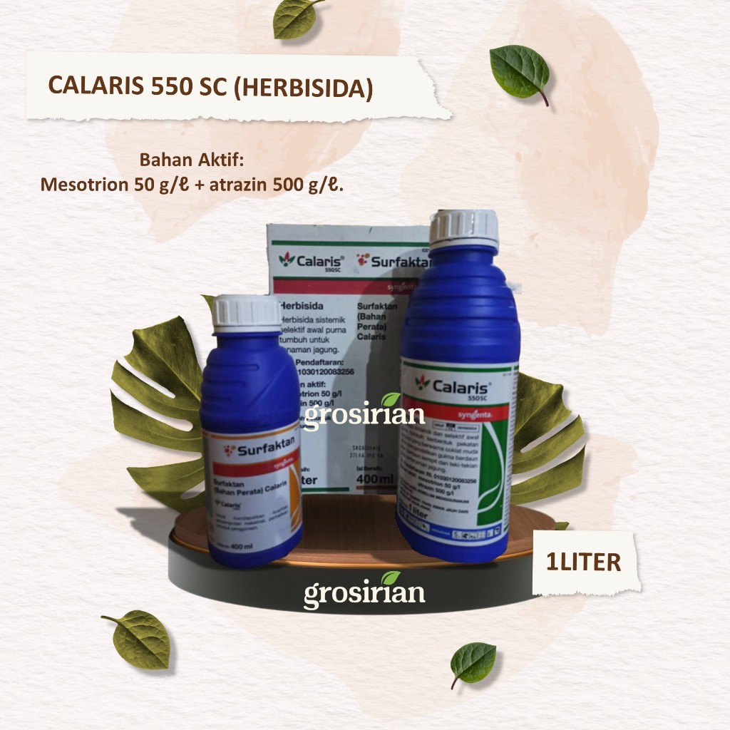 Jual CALARIS 550 SC 1L + SURFAKTAN 400ML HERBISIDA | PENGENDALI GULMA ...
