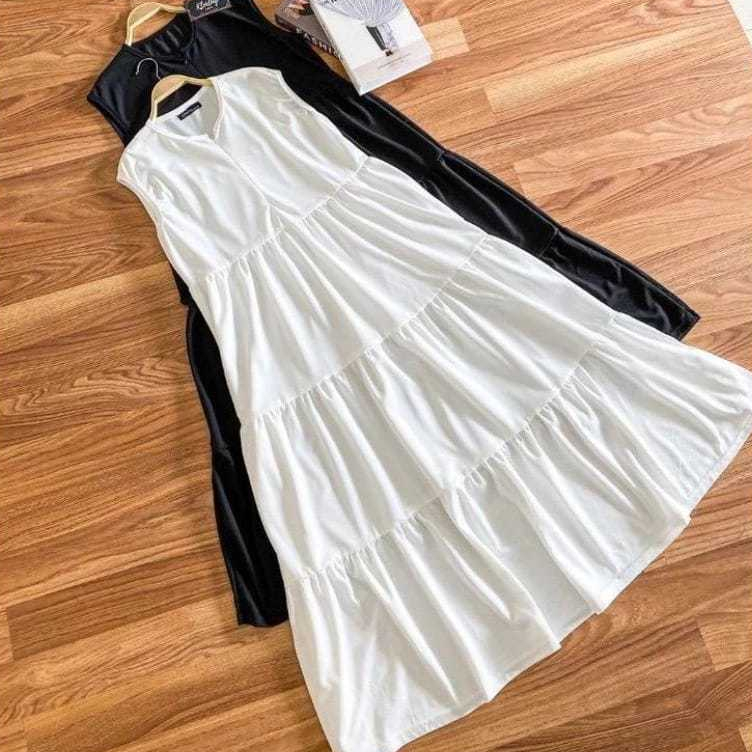 Jual Innap Maxi Crepe Dress | Inner Dress | Long Dress Tanpa Lengan ...