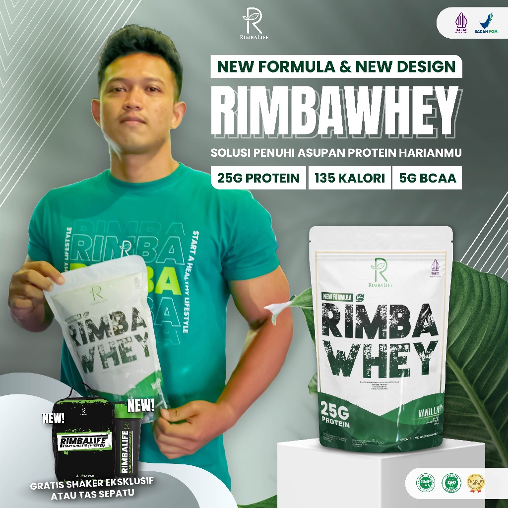 Jual Rimbalife Rimbawhey Rimba Whey Protein 2lbs / 900gram Halal BPOM ...