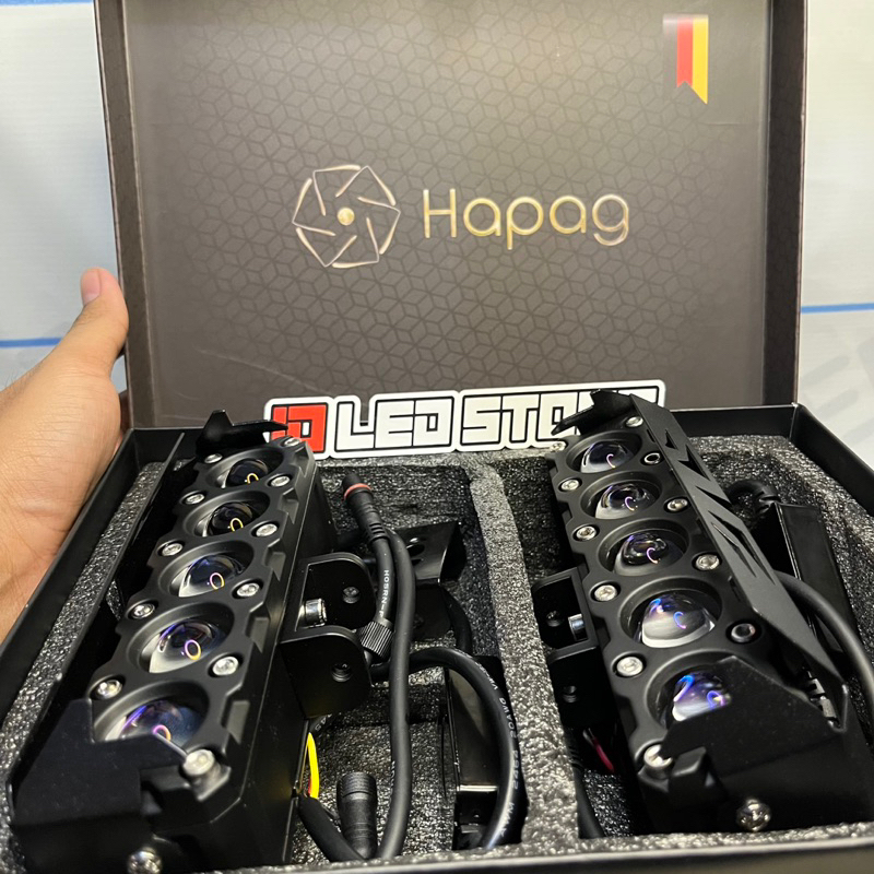 Jual HAPAG 5 Mata Mini Projie 5 Lens 140 Watt Blue Lens Putih Kuning ...