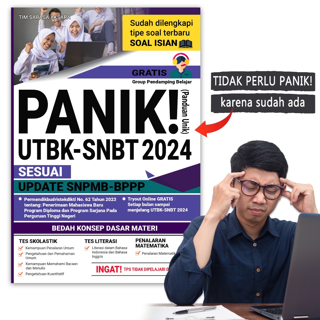Jual Buku UTBK SNBT 2024 Terupdate Panik - Panduan Unik Sarasa Aksara | Shopee Indonesia