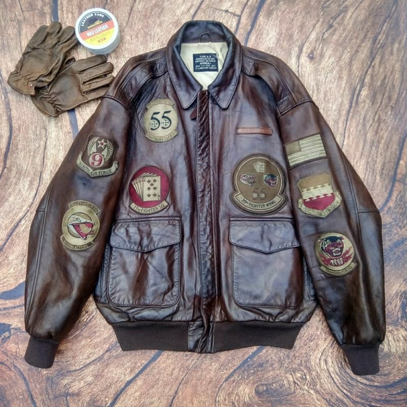 Jual avirex type A2 jaket kulit bomber flight jacket not schott vanson ...