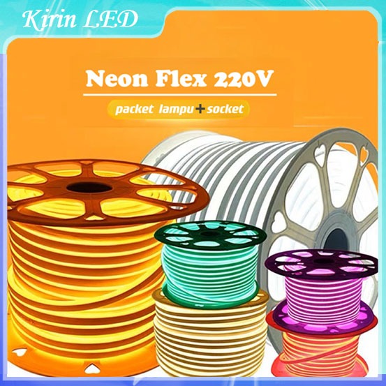 Jual NEON FLEX LAMPU LED NEON FLEX 6M 7M 8M 9M 10M SELANG 220V METERAN ...