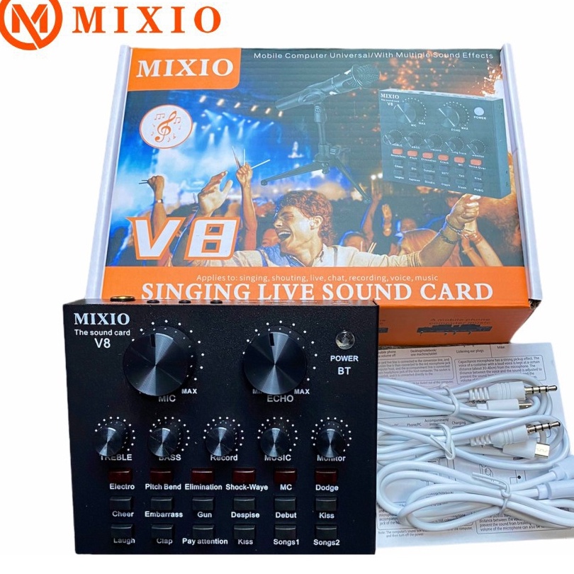 Jual Harga Heboh MIXIO Sound Card V8 Mixer External Soundcard V8 USB ...