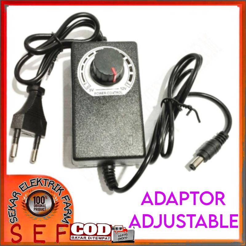 Jual Power Supply PSU Inpu ac220 V / Adaptor Adjustable 3-12v DC 2A ...