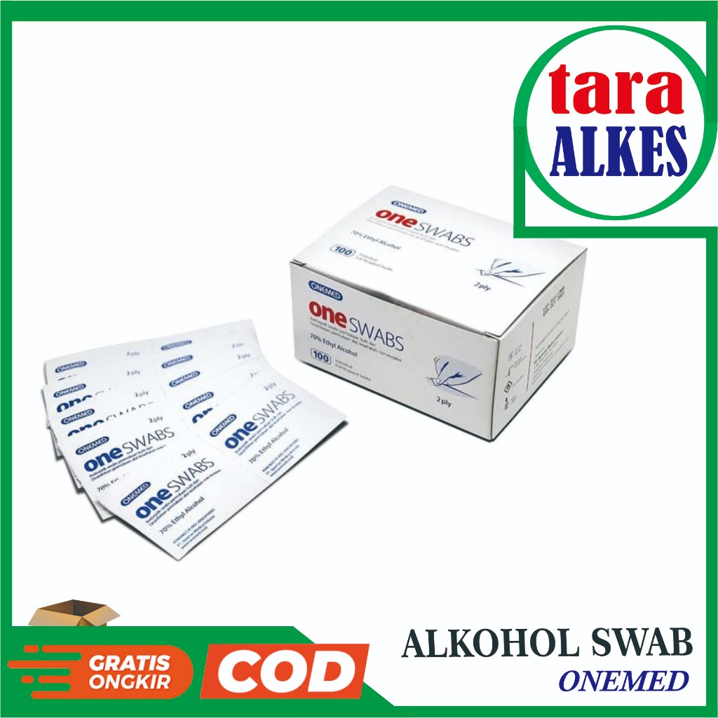 Jual ALKOHOL SWAB isi 100pcs alcohol swabs Tissue Onemed 100 Pcs tisu ...