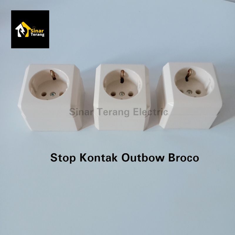 Jual Stop Kontak Outbow / OB BROCO 1 Lubang | Shopee Indonesia