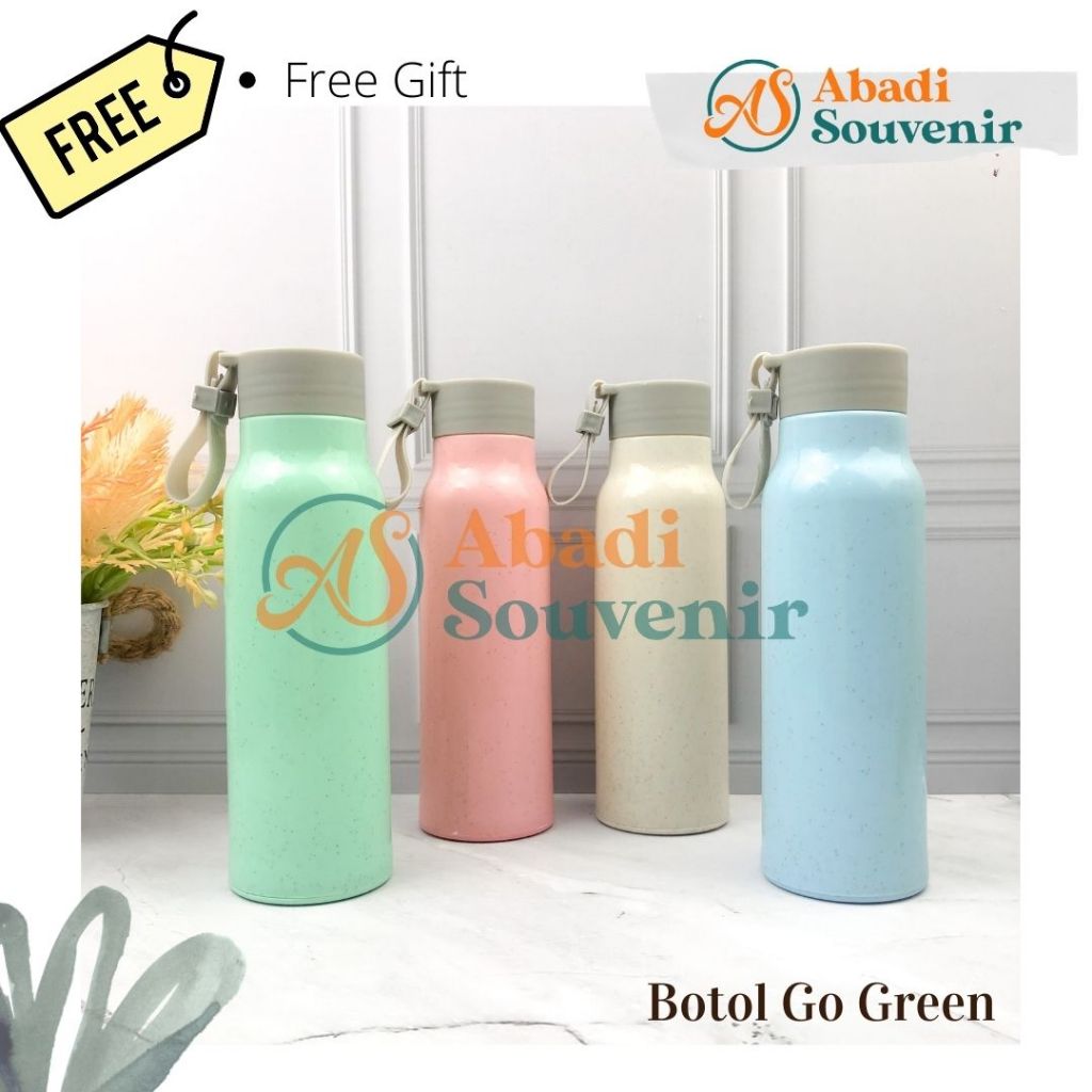 Jual Souvenir Botol Go Green Custom Sablon | Shopee Indonesia