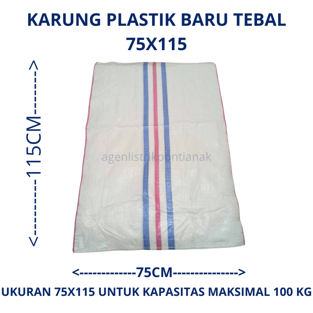 Jual KARUNG PLASTIK BARU UKURAN 75X115 / KARUNG PACKING TEBAL / KARUNG ...