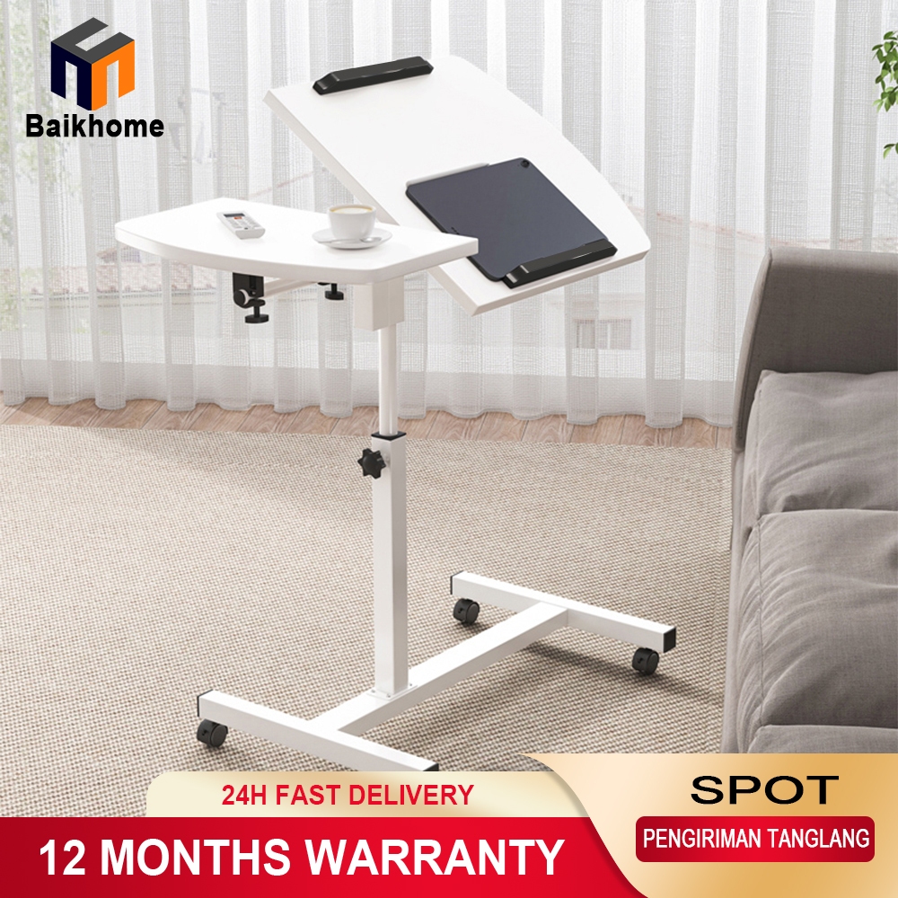 Jual Baikhome Meja Laptop Roda Samping Tempat Tidur Meja Lipat Portable ...