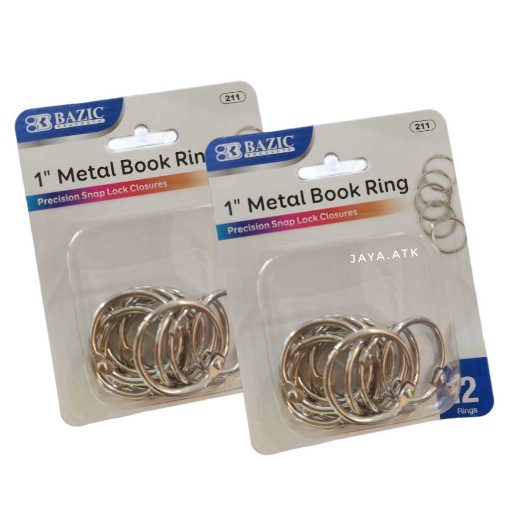 Jual RING JILID BESI KECIL 1 IN 2.5 CM METAL BUKU RING ISI 12 BAZIC 211 ...