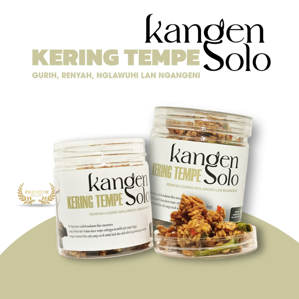 Jual Kering Tempe Premium Kangensolo Lauk Sehat, Enak, dan Ngangeni 200 ...