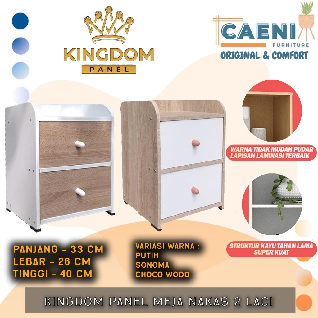 Jual [COD][READY] KINGDOM PANEL MEJA NAKAS MINIMALIS SAMPING KASUR BED ...