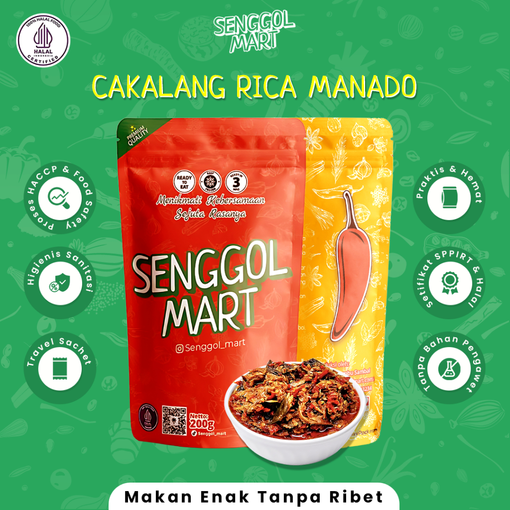 Jual Makanan Instant Cakalang Fufu Sambal Rica Manado Lauk Makan ...