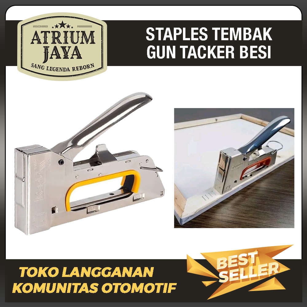 Jual Atrium Jaya | Staples Stapler Tembak Steples Gun Tacker Kayu Jok ...