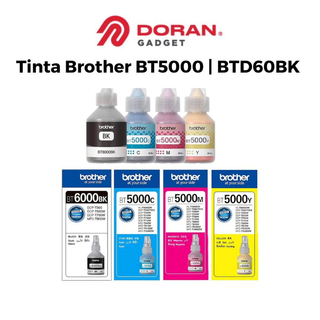 Jual Brother Tinta Refil Isi Ulang Printer Warna Black Cyan Magenta ...