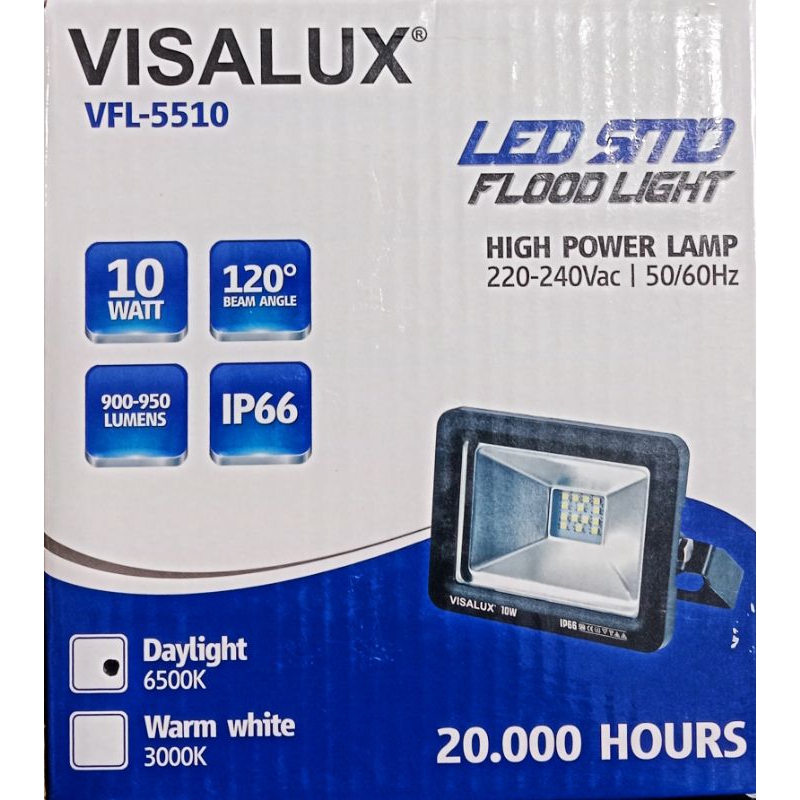 Jual Visalux VFL5510 Lampu Sorot Cahaya Putih / Led SMD Flood Light ...
