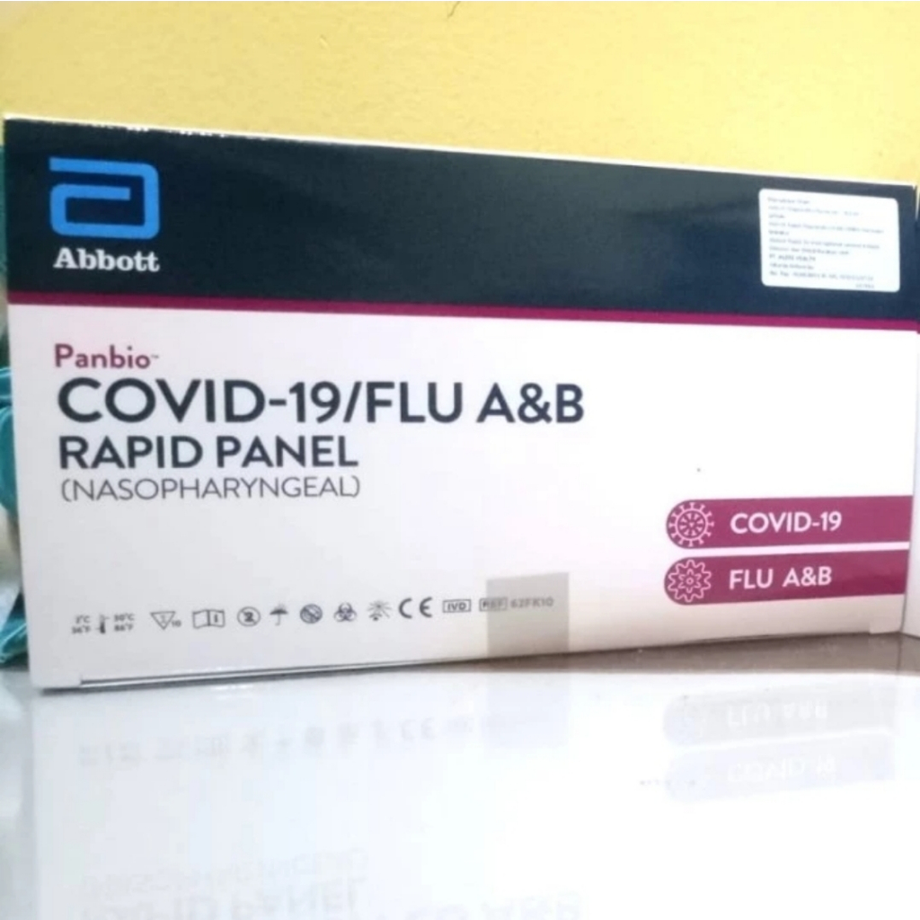 Jual Panbio Abbott Covid Flu Antigen Pendeteksi Flu A/B dan Covid 19 ...