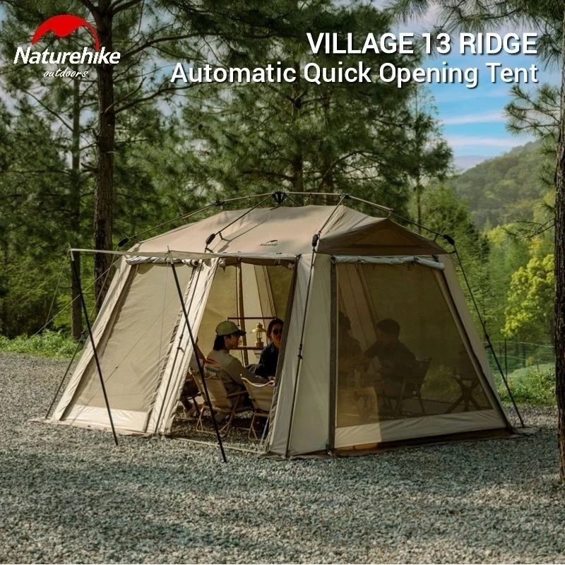 Jual TENDA VILLAGE RIDGE 13 NATUREHIKE CNH23ZP12003 AUTOMATIC TENT QUICK OPEN CABIN TENT TENDA ...