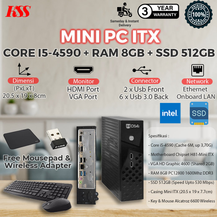 Jual Komputer SLIM / Thin / MINI PC[Core i5, SSD 1TB] Siap Pakai ...