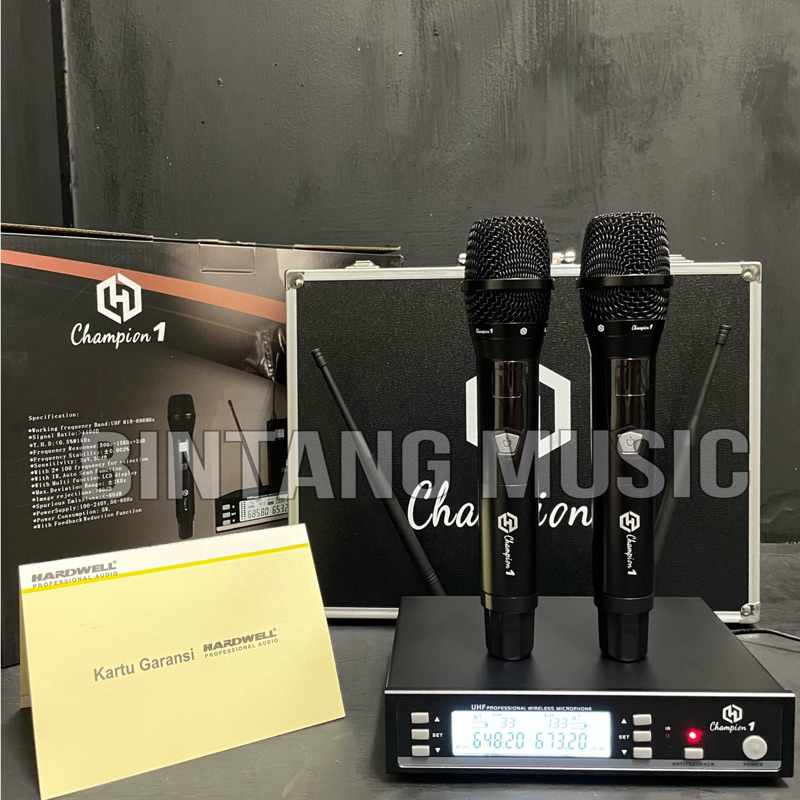 Jual mic wireless hardwel champion 1 original mikrofon hardwell ...