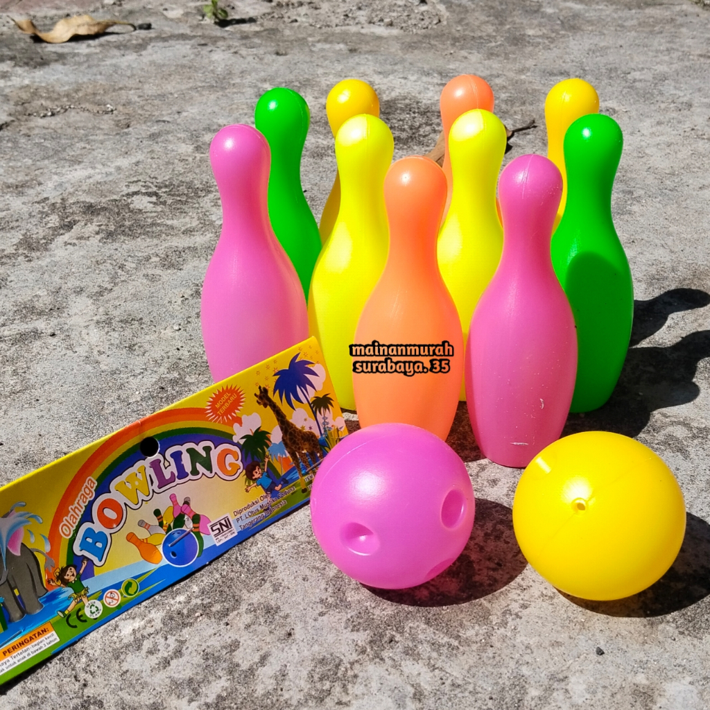 Jual Mainan Olahraga Anak Bowling Set Lengkap Ukuran Sedang 374BWL ...