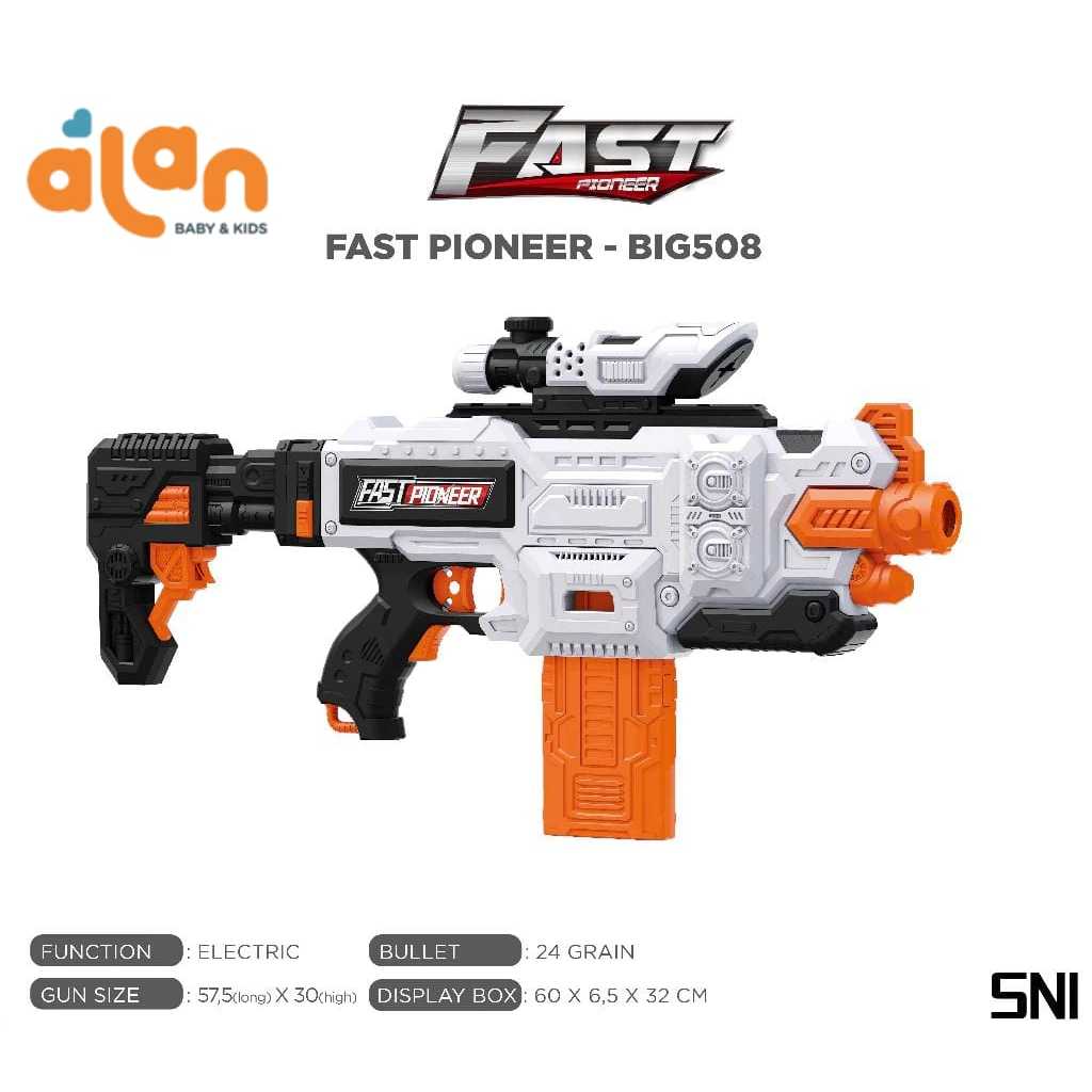 Jual Big508 Fast Pioneer Elec Soft Bullet Gun Toy | Shopee Indonesia