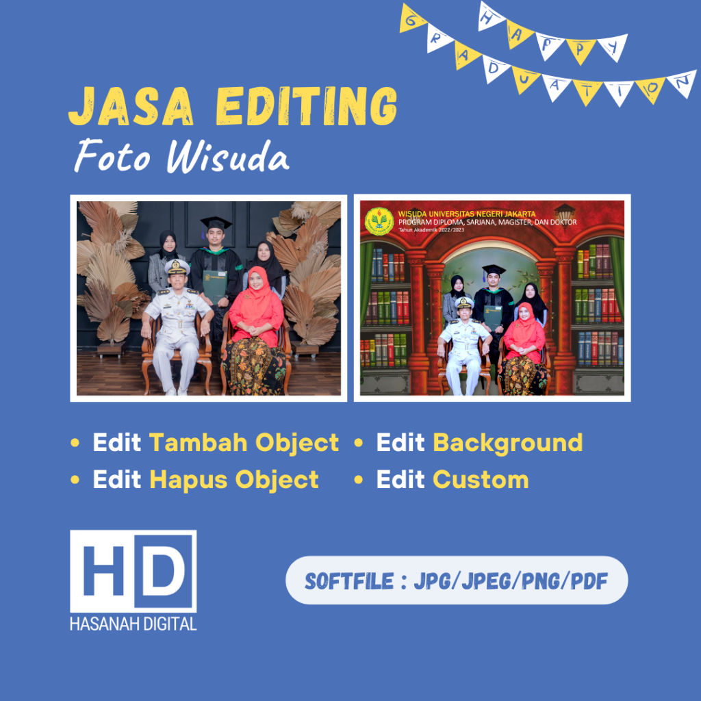 Jual Jasa Edit Foto Wisuda / Hapus Object Foto / Tambah Object Foto ...