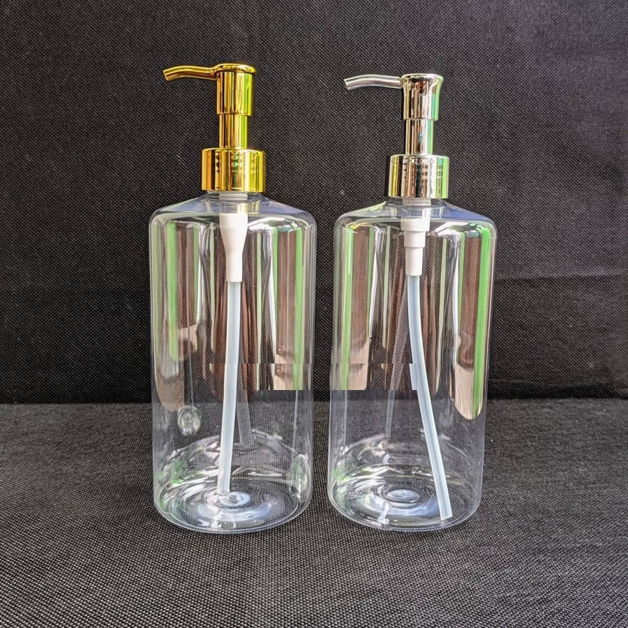 Jual Botol 500ml Clear Tutup Pump Clip Oil Luxury / Botol Pump Clip Oil 500ml Bening Luxury ...