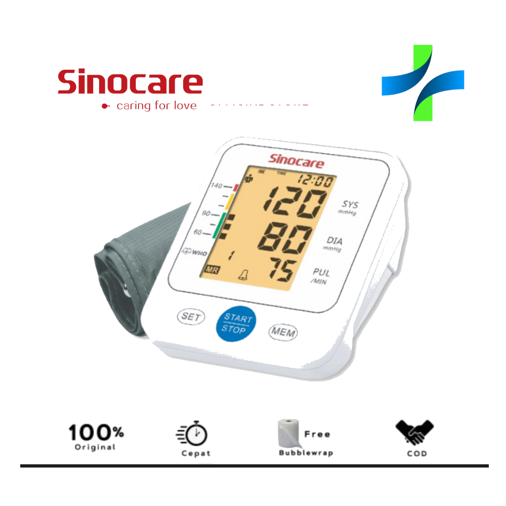 Jual Tensimeter Digital Otomatis BA-801 Sinocare Bahasa Indonesia ...