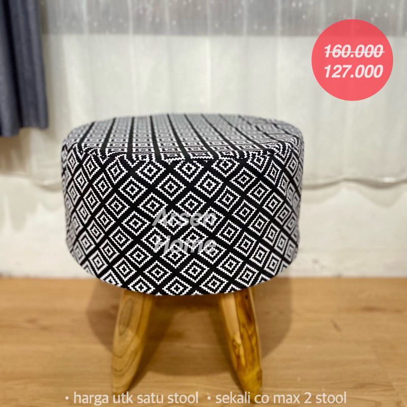 Jual Stool / Stool Polos / Kursi Bulat Sofa Stool / Stool Motif / Stool ...