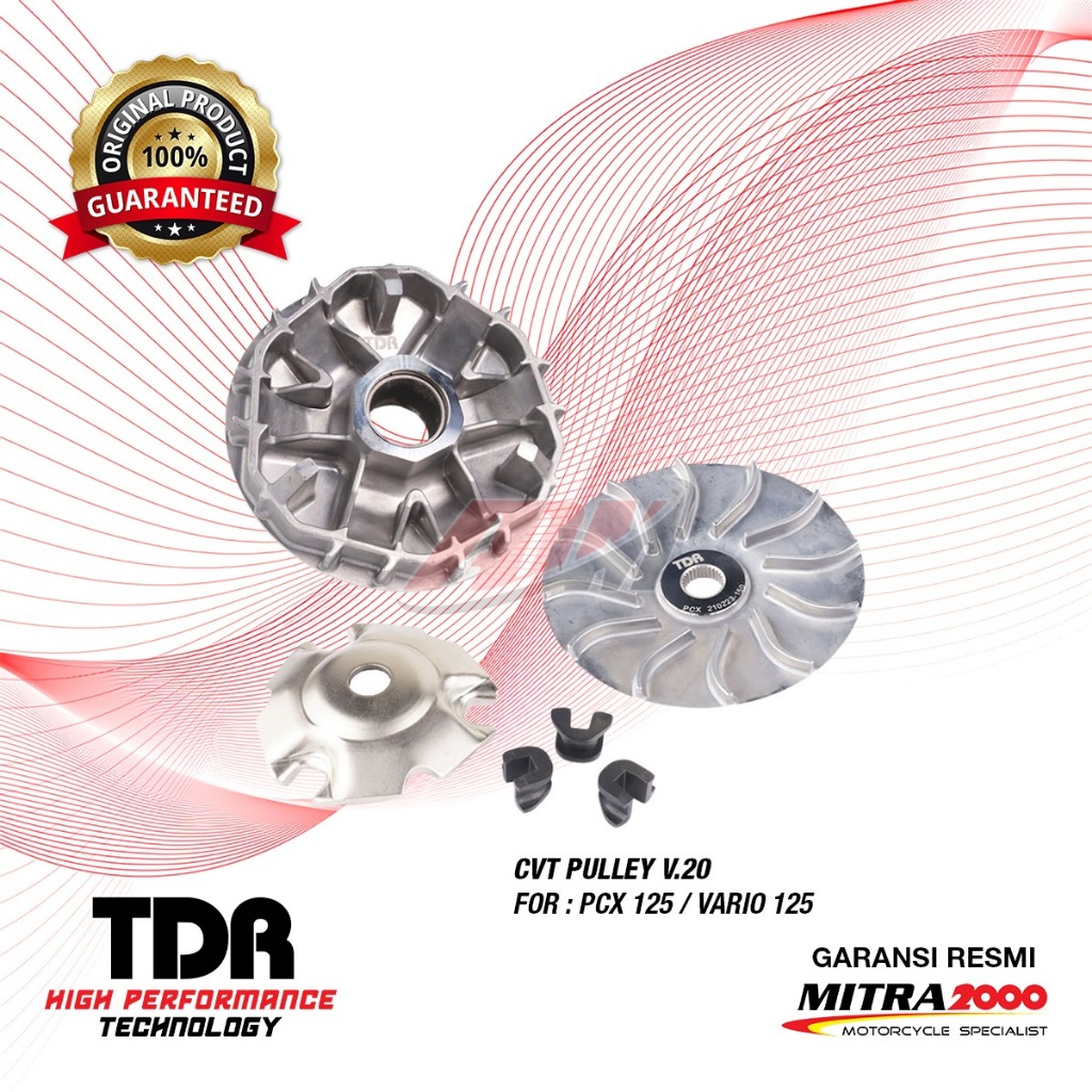 Jual TDR CVT Pulley Set + Drive Face V.20 for PCX 125 / Vario 125 ...