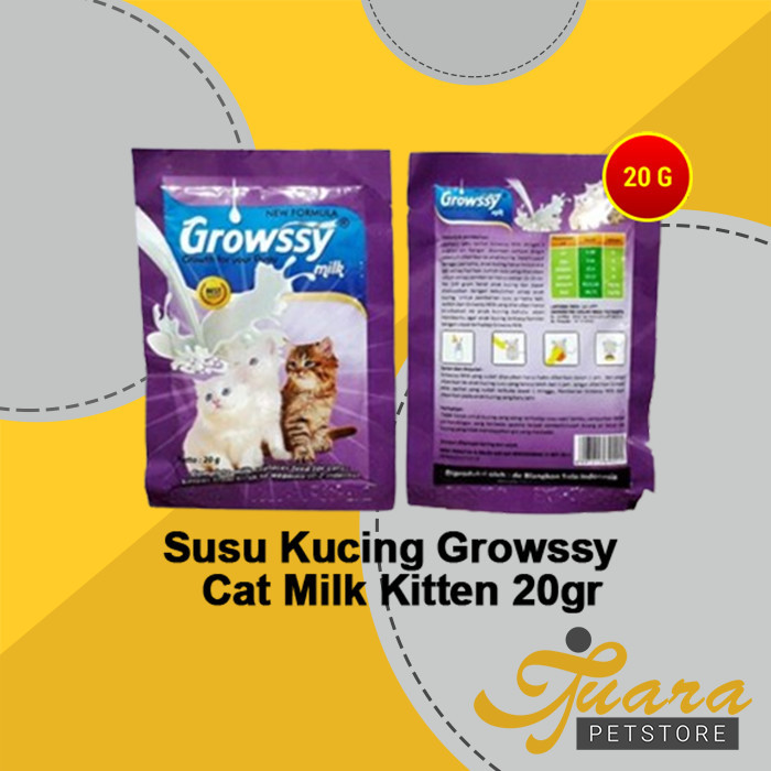 Jual Susu Kucing Growssy Cat Milk Adult & Kitten Sachet 20 Gram ...