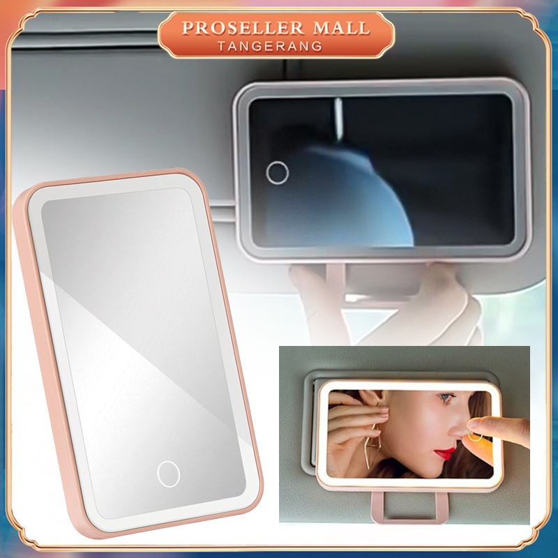 Jual Cermin Lampu Make Up Rechargeable Cermin Make Up Mobil 4K 20 LED ...