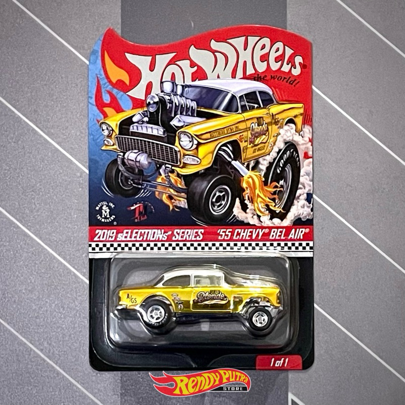 Jual Hot Wheels RLC 55 Chevy Bel Air Gasser Blonde Gold | Shopee Indonesia