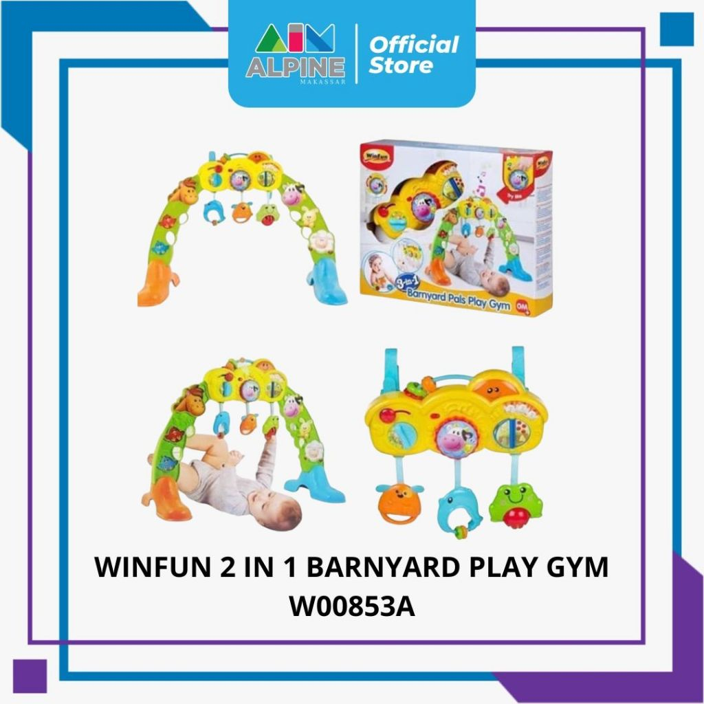 Jual WINFUN 2 IN 1 BARNYARD PLAY GYM W00853A | Shopee Indonesia