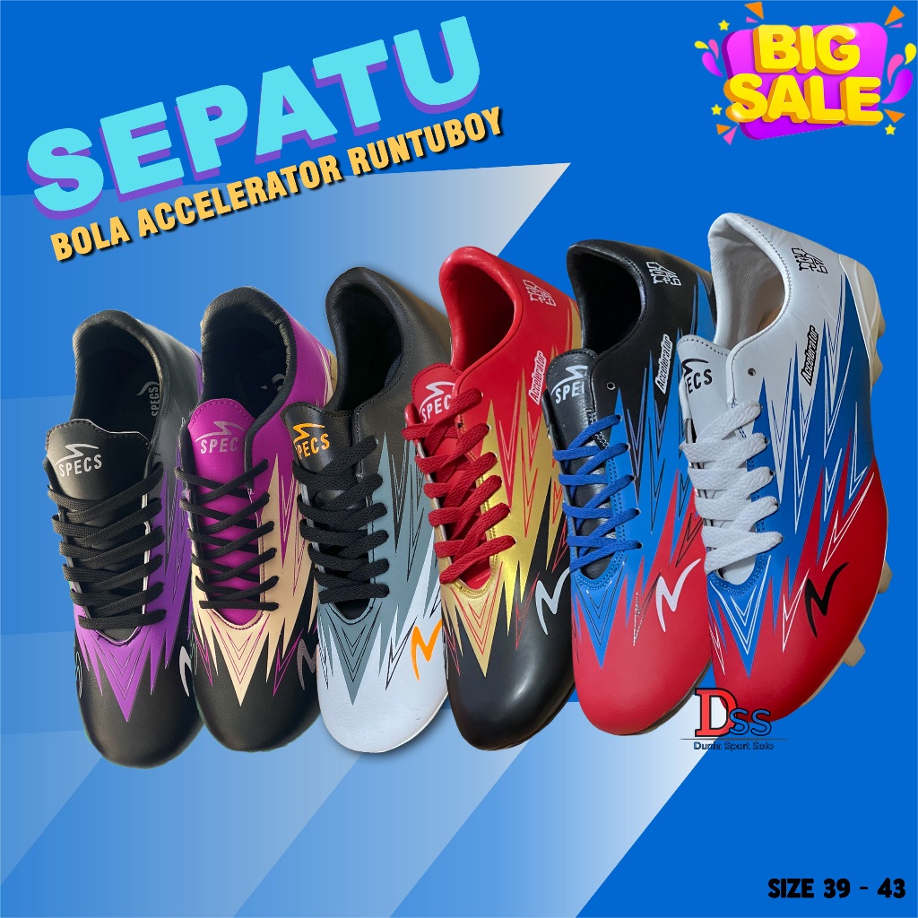 Jual Sepatu Bola keren Specs Accelelator Runtuboy lokal bagus | Shopee ...