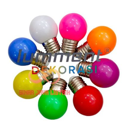 Jual Lumment Dekorasi Lampu LED SNI Warna Warni Lampu Ping Pong 3 Watt ...