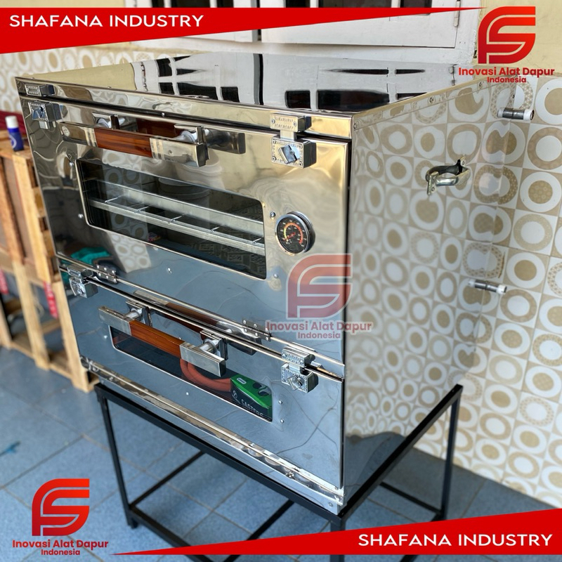 Jual OVEN GAS STAINLESS 90x55x70cm API ATAS BAWAH | Shopee Indonesia