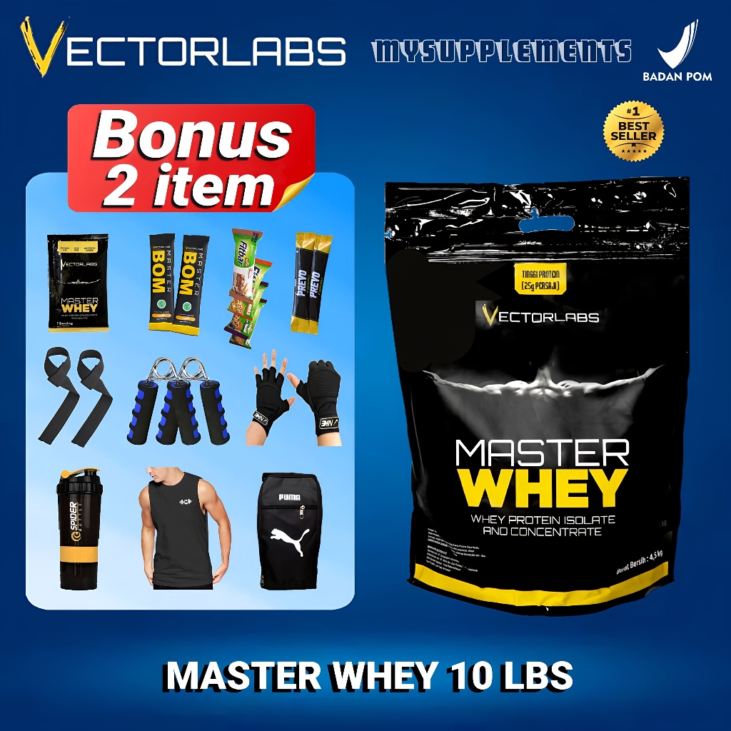 Jual Vectorlabs Master Whey 10lbs Susu Whey Protein Isolate Concentrate ...