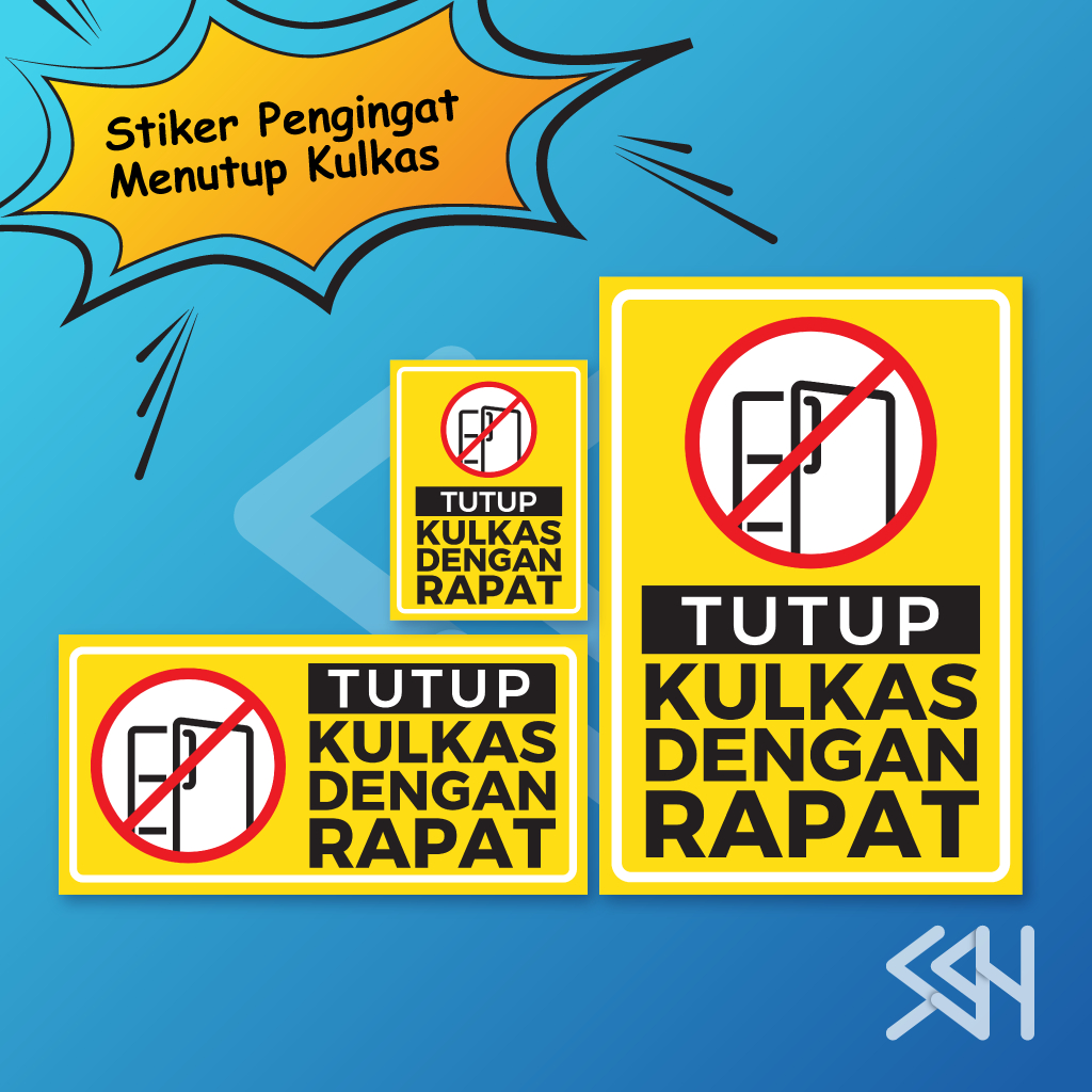 Jual Sticker Sign Stiker Pengingat Untuk Menutuk Pintu Kulkas | Hemat ...