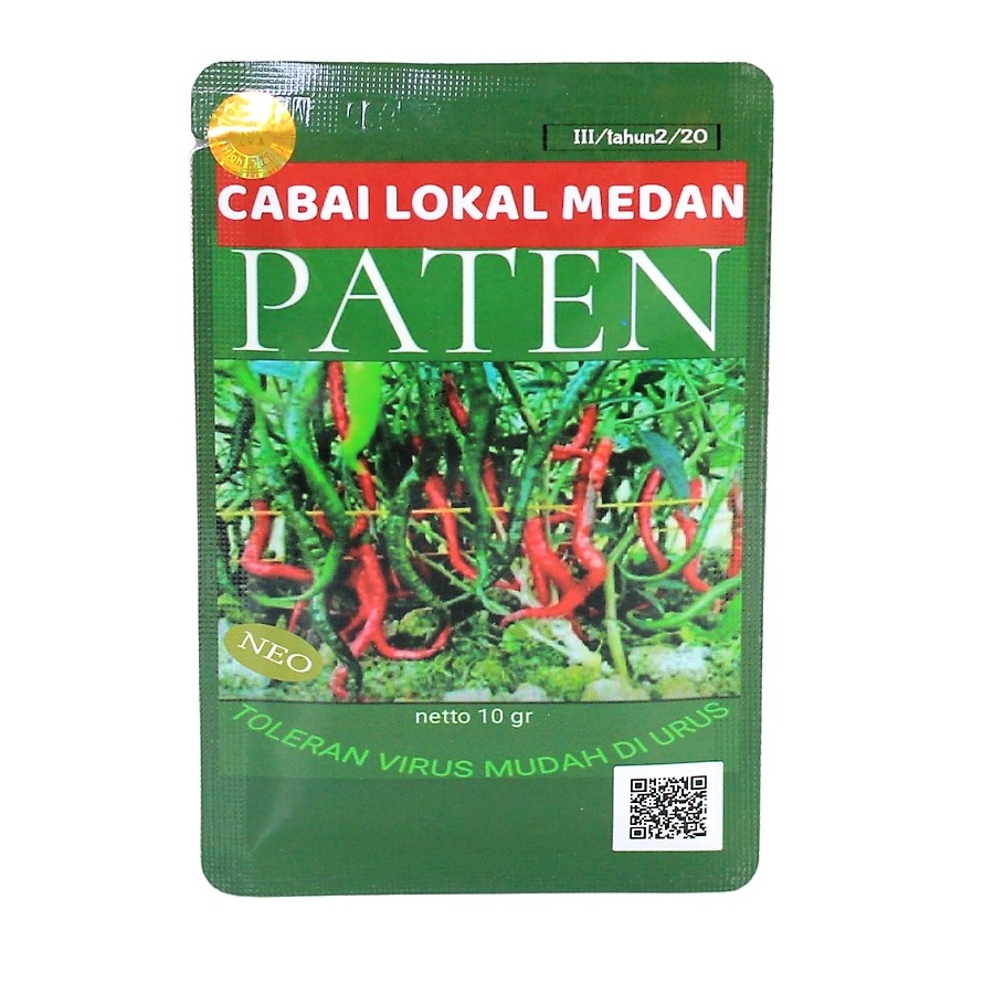 Jual Cabe Unggul PATEN Lokal Medan Original kemasan 10gr mudah diurus ...